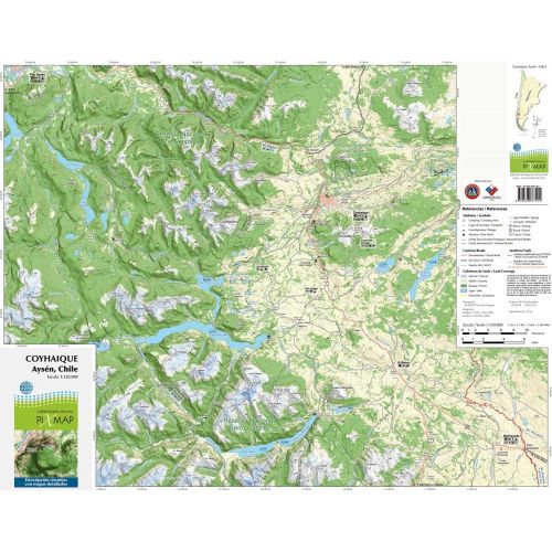 Mapa Pixmap Coyhaique Aysén Chile 1:120.000 - Tienda Online de escalada ...
