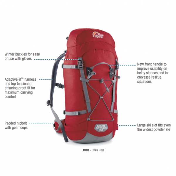 Mochila Lowe Alpine Crag Attack 42 II - Tienda Online de escalada y montaña