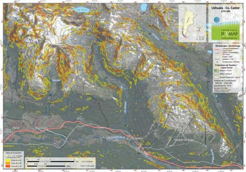 Mapa Pixmap Ushuaia - Cerro Castor 1:25.000 - Naka Outdoors - Tienda de ...
